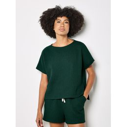 Apricot Damen T-Shirt "Unishirt", gr&uuml;n, Gr. 42, uni, Strick, Obermaterial: 80% Baumwolle CO. 20% Polyester PES., Tops