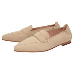 Sioux Damen Slipper "Hokulani-700", Gr. 41,5, beige, Obermaterial: 100% Ziegenveloursleder GOVL. 50% Rindsleder Leather cow. 50% Gummi rubber., Schuhe