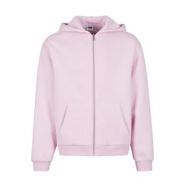 Urban Classics Herren Strickpullover "Urban Classics Fluffy Zip Cardigan", rosa, Gr. XL, unifarben, 70% Baumwolle, 30% Polyester, Pullover