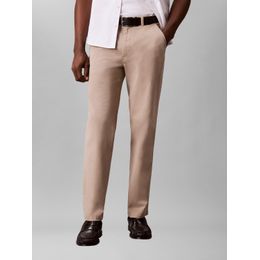 Herren Chinohose "TAPERED COMFORT COTTON CHINO", beige, Gr. 30, Calvin Klein Jeans, unifarben, Web, Obermaterial: 97% Baumwolle, 3% Elasthan, Hosen,