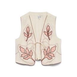 V&eacute;ro Moda Vero Moda Weste 'VMJamila' Damen Gr&ouml;&szlig;e XS hellbeige / dunkelbraun / mauve / puder