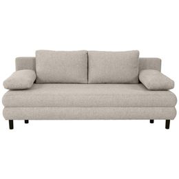 Xora Schlafsofa Lia, Graubraun, Kunststoff, 2-Sitzer, F&uuml;llung: Schaumstoffflocken,Schaumstoffflocken, 197x84x92.5 cm, Wohnzimmer, Sofas & Couches, Schlafsofas, Schlafsofas mit Bettkasten