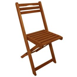 Pharao24.de Klappstuhl Balkonstuhl aus Massivholz 46 cm Sitzh&ouml;he (2er Set)