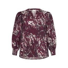 Kaffe Curve Bluse 'Mina' Damen Gr&ouml;&szlig;e 7XL anthrazit / weinrot / wei&szlig;