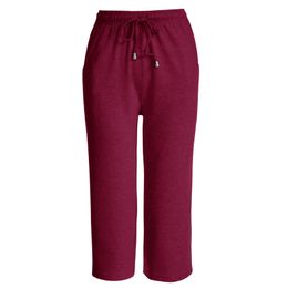 CR&Eacute;ATION L Damen Caprihose in Stretch-Qualit&auml;t bordeaux Gr&ouml;&szlig;e 44