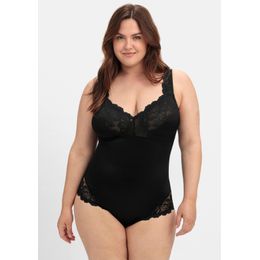 sheego Gro&szlig;e Gr&ouml;&szlig;en Body mit gepolsterten Tr&auml;gern, schwarz, Gr&ouml;&szlig;e 100F - Damen