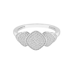 Diamant Exquis Ring 'Ring aus 375 Wei&szlig;gold mit Diamant' female size 56 Silver