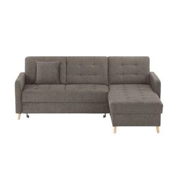 Ecksofa mit Schlaffunktion Venus braun Ma&szlig;e (cm): B: 222 H: 87 T: 162.0 Sofas > Sofas nach Material > Stoffsofas &raquo; Sofa DE
