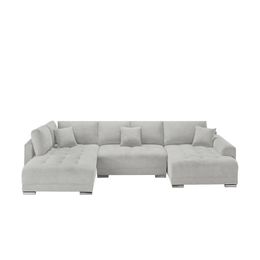 Wohnlandschaft mit Schlaffunktion Lemie grau Ma&szlig;e (cm): B: 356 H: 85 T: 218.0 Sofas > Sofas nach Material > Stoffsofas &raquo; Sofa DE