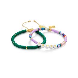 Yokoamii Armband Damen Gr&ouml;&szlig;e One Size gold / gr&uuml;n / flieder / wei&szlig;