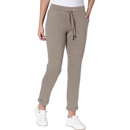 Damen Sweathose mit Rundum-Dehnund taupe, Gr&ouml;&szlig;e 46
