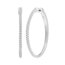 Ethisher Diamanten Ohrringe 'Ohrringe aus 375 Wei&szlig;gold mit Lab Grown Diamant' Damen Gr&ouml;&szlig;e One Size silber