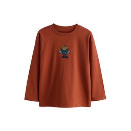 next Shirt boy size 164 Blue / Honey / Dark orange / White