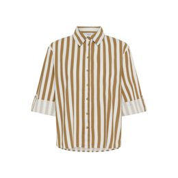 Saint Tropez Bluse 'Zalinda' Damen Gr&ouml;&szlig;e XS sepia / wei&szlig;