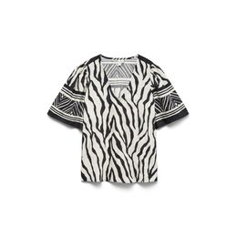 Vero Moda Curve Bluse 'VMCKamille' Damen Gr&ouml;&szlig;e XXXL ecru / schwarz
