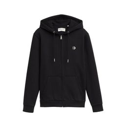 TOM TAILOR DENIM Zip-Up Hoodie male size XXL Black / White
