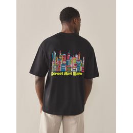 Next T-Shirt Herren Gr&ouml;&szlig;e XS azur / schwarz / wei&szlig;