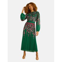 Love & Roses Kleid Damen Gr&ouml;&szlig;e 48 smaragd / pink / rosa / schwarz Sommerkleid