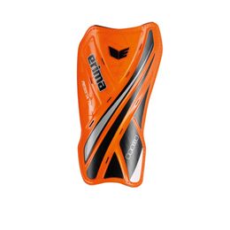 Erima Schienbeinschoner Herren Gr&ouml;&szlig;e L orange / schwarz / silber