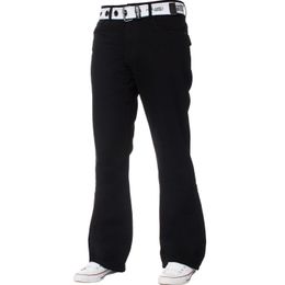 Kruze Herren Bootcut Denim Jeans