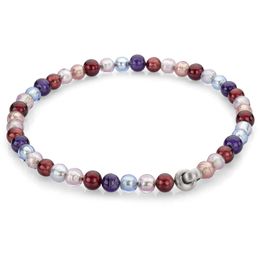 Menard M&eacute;nard Collier Muranoglas, Blau-Ros&eacute;-Weinrot