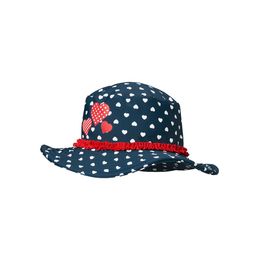 Playshoes Sonnenhut "Herzchen" in Dunkelblau/ Rot - 30% | Gr&ouml;&szlig;e 53 cm | Kindermuetzen