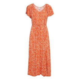 Ichi Kleid 'Aya' Damen Gr&ouml;&szlig;e 36 beige / orange / wei&szlig; Sommerkleid
