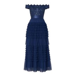 Goddiva Maxikleid Damen Gr&ouml;&szlig;e 46 dunkelblau Sommerkleid