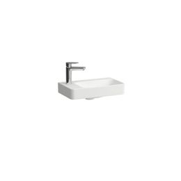 Laufen PRO X Handwaschbecken H8158650001131 48x28cm, mit Hahnlochbank links, 1 Hahnloch links, ohne &Uuml;berlauf, wei&szlig;
