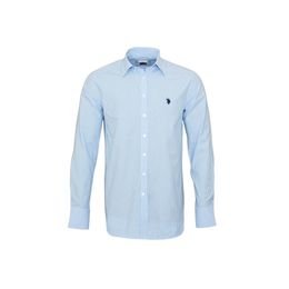 U.S. Polo Assn. Button Up Shirt male size M Navy / Light blue / White