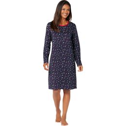 w&auml;schepur Damen Nachthemd mit Sternchen-Druck marine-bedruckt Gr&ouml;&szlig;e 36/38