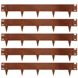 Wellker Rasenkante Metall Cortenstahl Rost Beeteinfassung 15 cm hoch, 1 Pack g&uuml;nstig