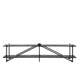 Pharao24.de TV Lowboard Fernseh Regal im Industry und Loft Stil mit offenen F&auml;chern