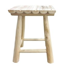 Pharao24.de Beistellhocker Sitzhocker aus Massivholz im mediterranen Stil