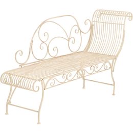 CLP Gartenbank Karma, romantische Recamiere im Jugendstil mit ornamentalen Verzierungen, Chaiselongue f&uuml;r den Au&szlig;enbereich bis 160 kg belastbar