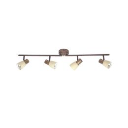 Brilliant Lampe Luca Spotrohr 4flg altkupfer/champagner 4x R50, E14, 40W, geeignet f&uuml;r Reflektorlampen (nicht enthalten) Arme drehbar / K&ouml;pfe schwenkbar