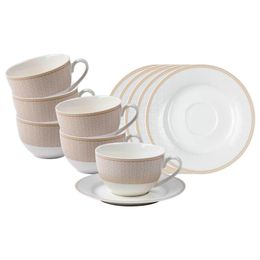 Ritzenhoff & Breker Ritzenhoff & Breker Kaffeetassen mit Untertassen Geo 250 ml 6er Set