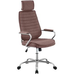 CLP B&uuml;rostuhl ergonomisch Rako, Schreibtischstuhl h&ouml;henverstellbar drehbar Stoffbezug, R&uuml;ckenlehne mit Kopfst&uuml;tze, Armlehnen gepolstert
