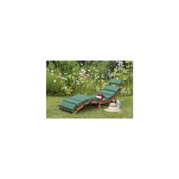 Merxx Sonnenliege Ipanema inkl. Wendekissen gr&uuml;n beige Gartenliege Liege Garten