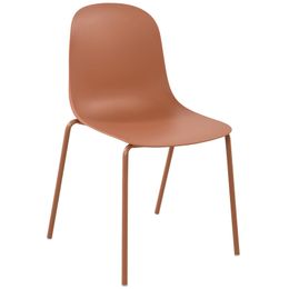 CLP Stapelstuhl Hardin, mit ergonomischer Kunststoffschale und stabilem Metallgestell, geeignet f&uuml;r Esszimmer, Konferenzraum und K&uuml;che
