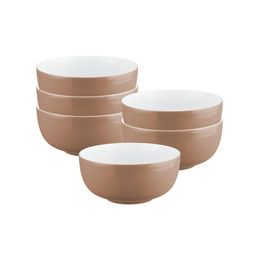Seltmann Weiden 6er Set M&uuml;slischalen Liberty Pure Colors &oslash; 15 cm in Cocoa Brown | Gr.: onesize
