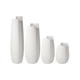 Goebel 4er Set Vasen Ova 16 cm / 21 cm / 30,5 cm / 36 cm wei&szlig; in wei&szlig; | Gr.: onesize