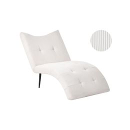 Beliani Chaiselongue QUILLY in Wei&szlig;/Schwarz - (W) 83 x (H) 97 x (L) 153 cm | Gr.: onesize