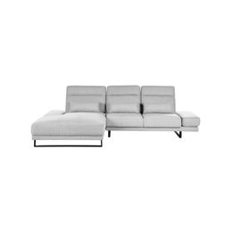 Beliani Ecksofa IKAST in Grau/Schwarz - (W) 320 x (H) 105 x (L) 214 cm rechtsseitig | Gr.: onesize