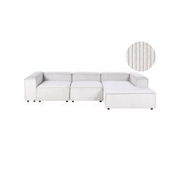 Beliani 3-tlg Ecksofa ARDAL in Wei&szlig;/Schwarz linksseitig | Gr.: onesize