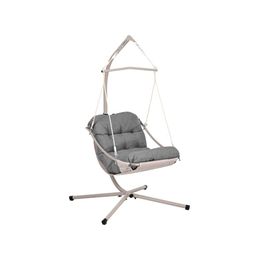 Beliani H&auml;ngesessel ALGHERO in Grau/Beige - (W) 109 x (H) 195 x (L) 101 cm | Gr.: onesize