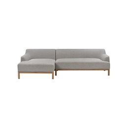 Beliani Ecksofa SOSJO in Grau/Braun - (W) 251 x (H) 74 x (L) 132 cm rechtsseitig | Gr.: onesize