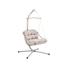 Beliani H&auml;ngesessel ALGHERO in Beige - (W) 109 x (H) 195 x (L) 101 cm | Gr.: onesize