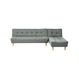Beliani Ecksofa ALSTEN in Gr&uuml;n/Braun - (W) 258 x (H) 80 x (L) 161 cm linksseitig | Gr.: onesize
