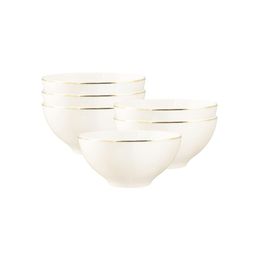 Seltmann Weiden 6er Set M&uuml;slischalen Savona Goldlinie &oslash; 15,7 cm in creme | Gr.: onesize